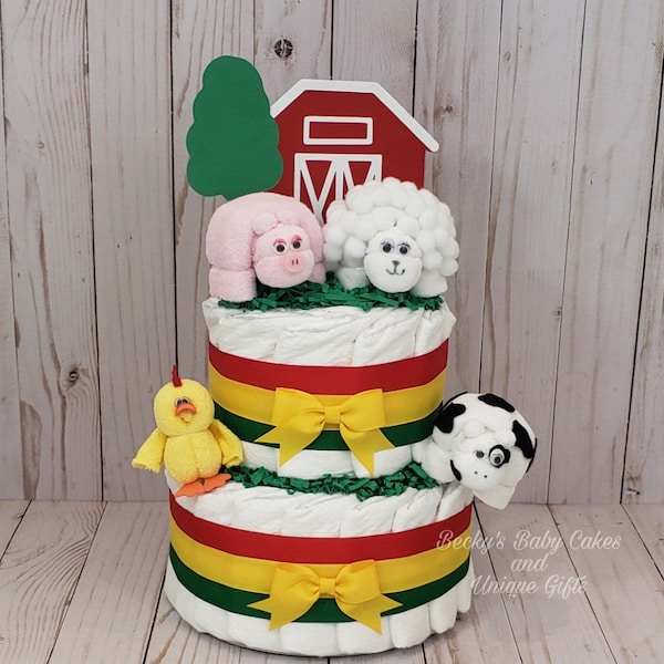 Farm Diaper Cake - Etsy