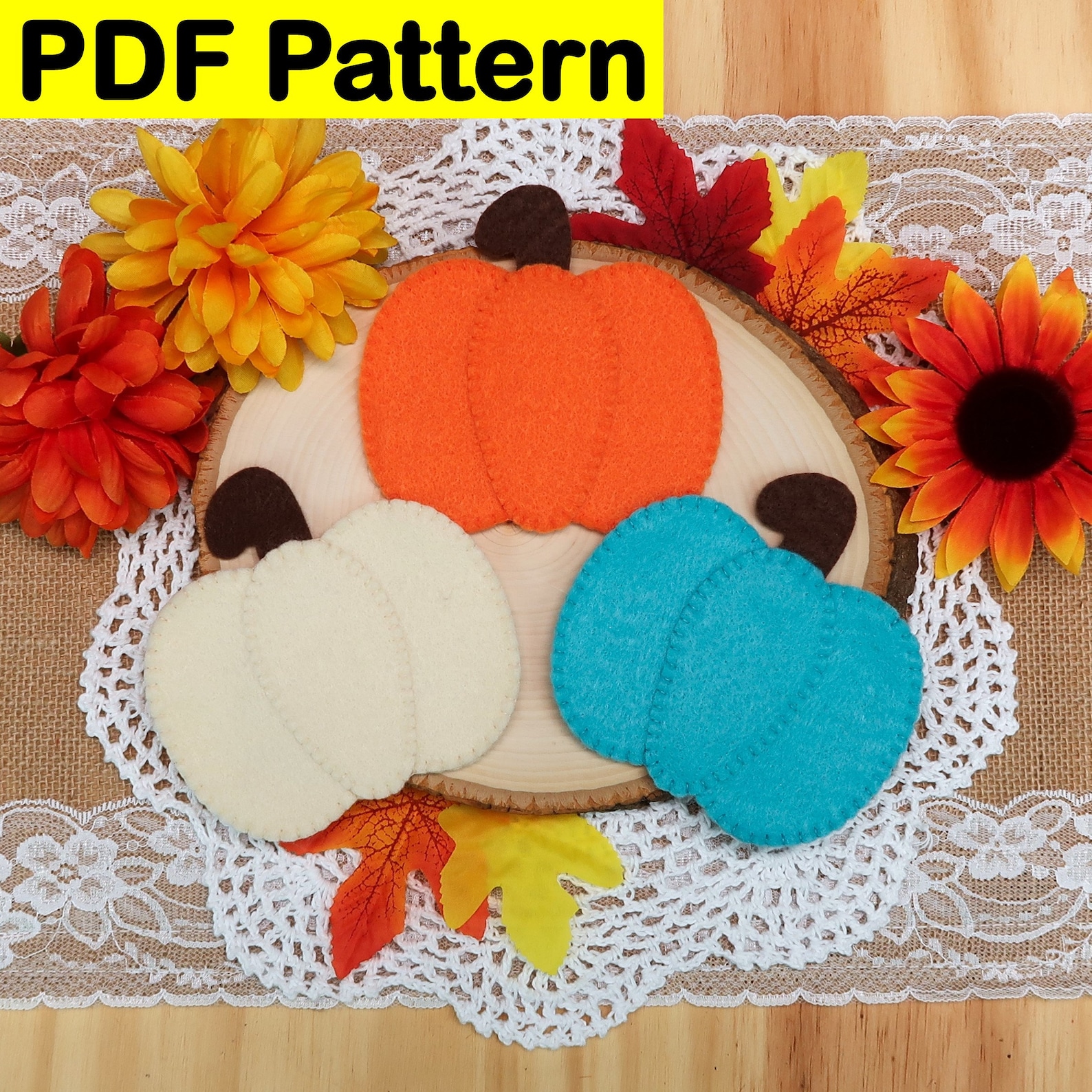 PDF Pattern for Fall Felt Crafts Pumpkin Pumpkin Spice - Etsy Canada