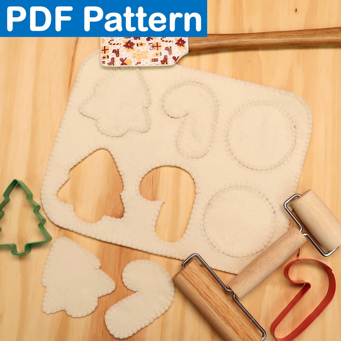 PDF Pattern for Christmas/holiday Sugar Cookie Decorating Set ...