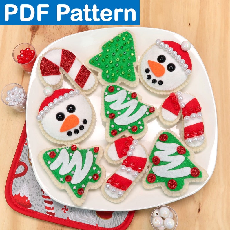 PDF Pattern for Christmas/holiday Sugar Cookie Decorating Set - Etsy