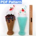 PDF Pattern for Milkshake Plushie – Felt Food Crafts – Dessert Felt ...