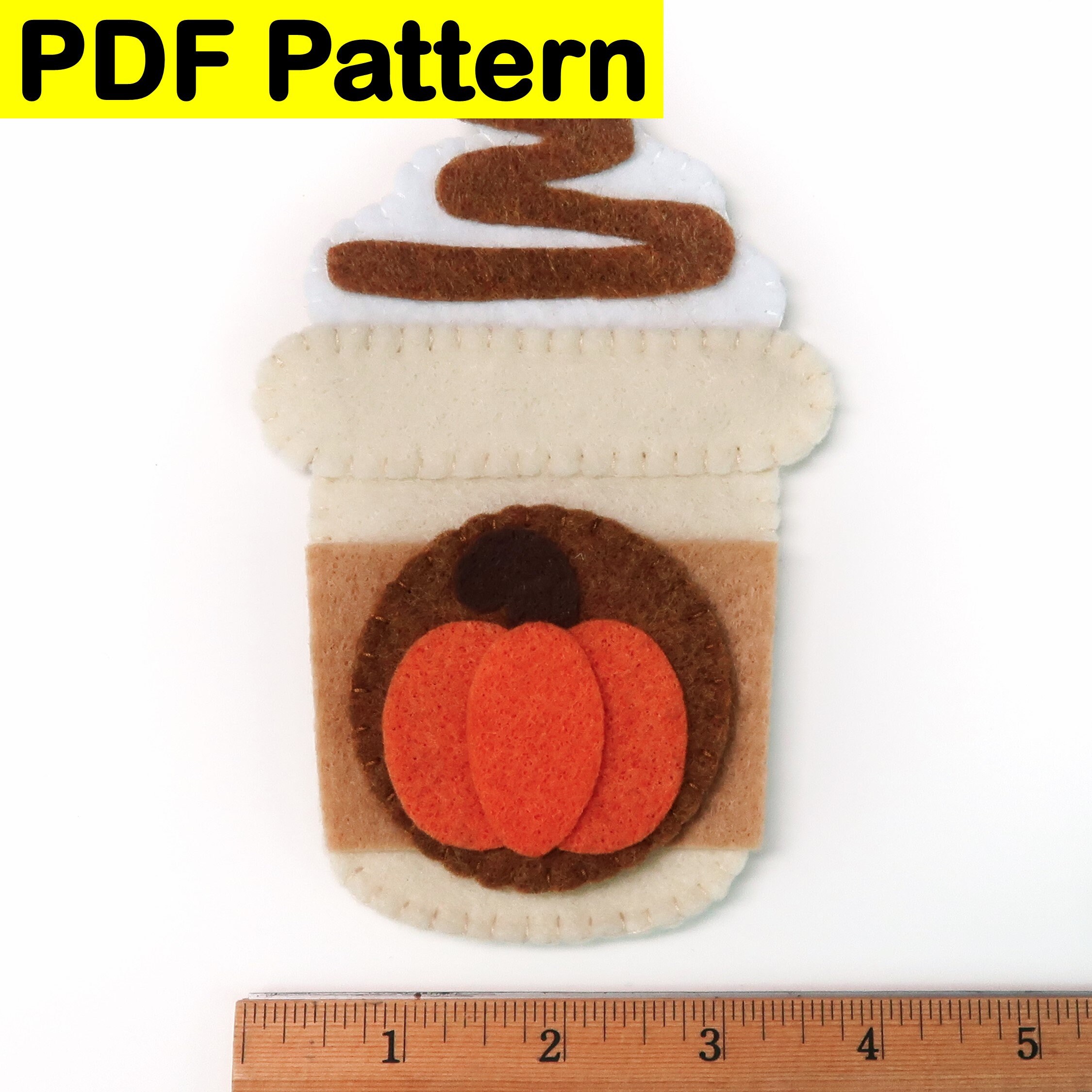 PDF Pattern for Fall Felt Crafts Pumpkin Pumpkin Spice - Etsy