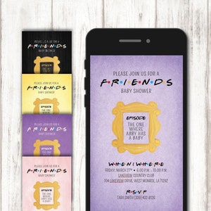 FRIENDS Digital Baby Shower Invitation, FRIENDS Baby Shower Invite ...