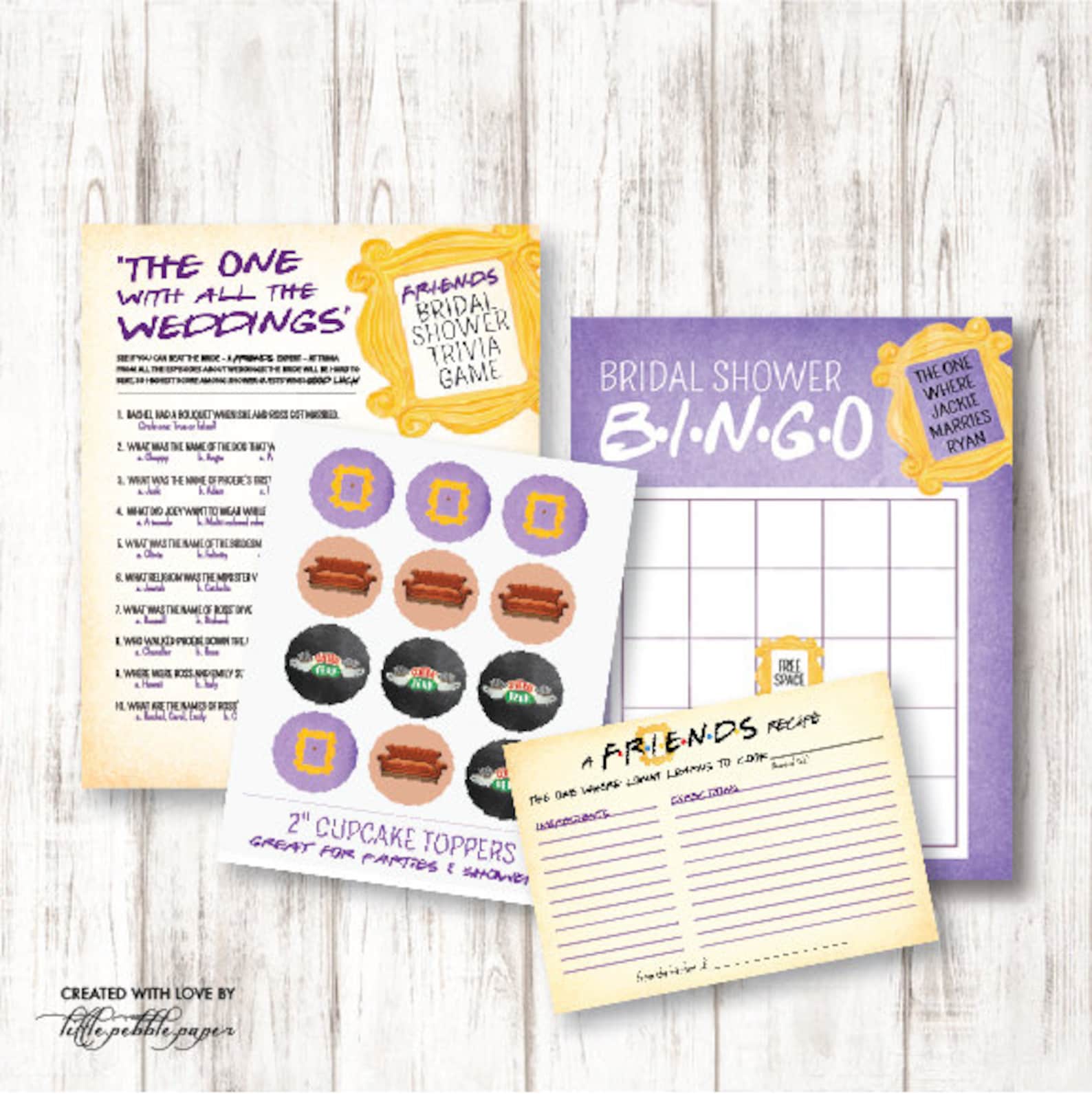 Address Label Printable, FRIENDS TV Show Invitation, FRIENDS Shower ...