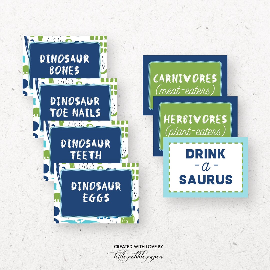 Dinosaur Party Signs, Dinosaur Birthday, Dinosaur Table Signs, Dinosaur ...