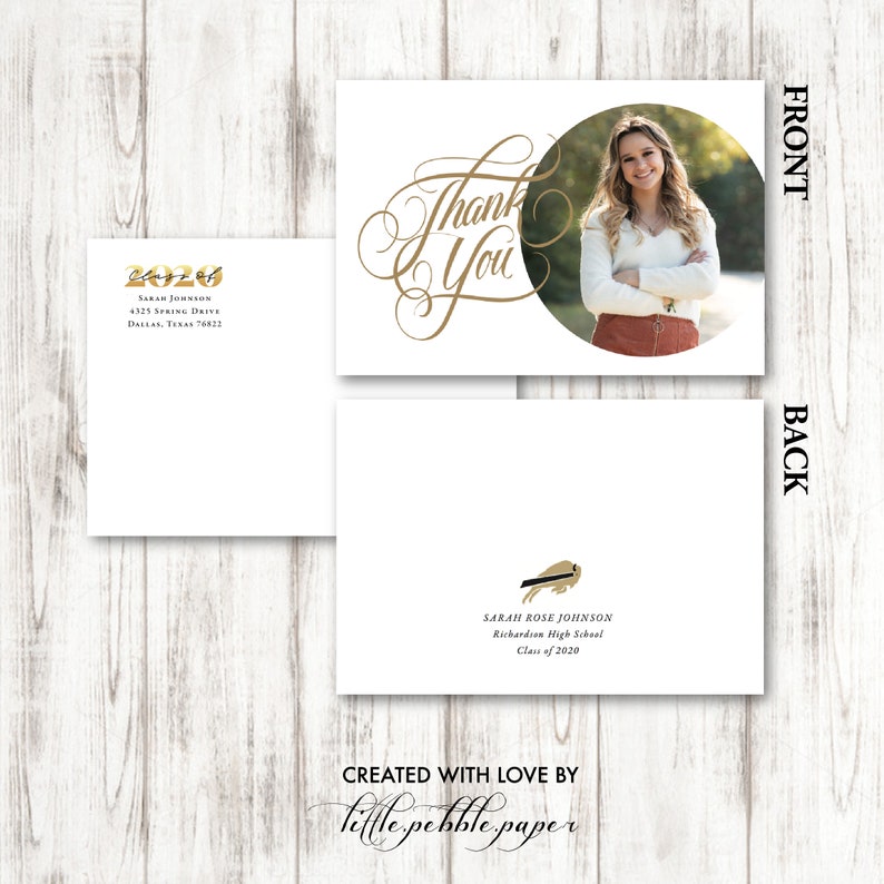 Graduation Thank You Cards Custom Graduation Thank You Notes - Etsy