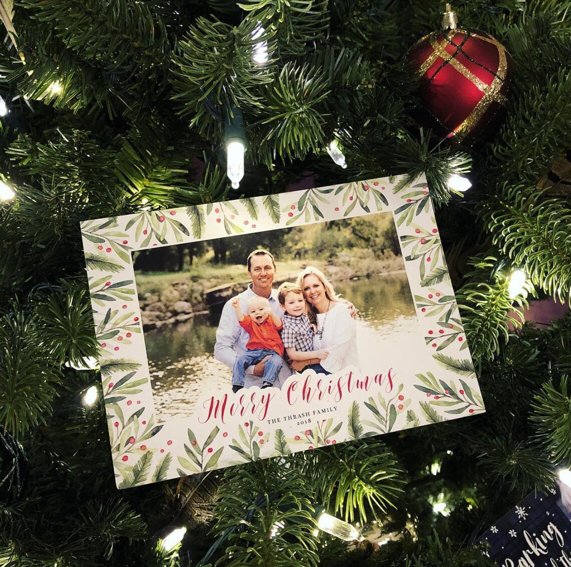 Photo Christmas Card Family Photo Card Holiday Photo Card | Etsy