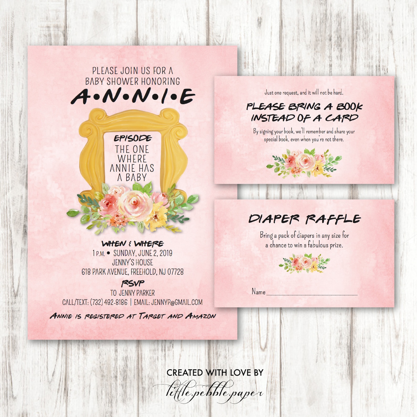 FRIENDS Baby Shower Invite Friends Baby Shower Bridal - Etsy