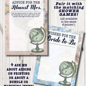 Favorite Memory of the Bride Game, Bridal Shower Games, Travel Themed ...