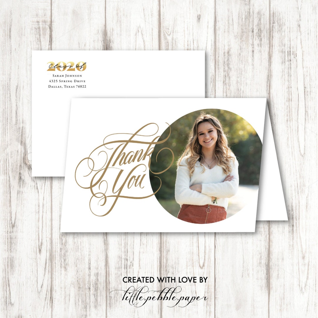 Graduation Thank You Cards, Custom Graduation Thank You Notes, Class of ...