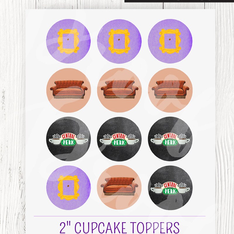 Friends Theme Cupcake Toppers - Etsy