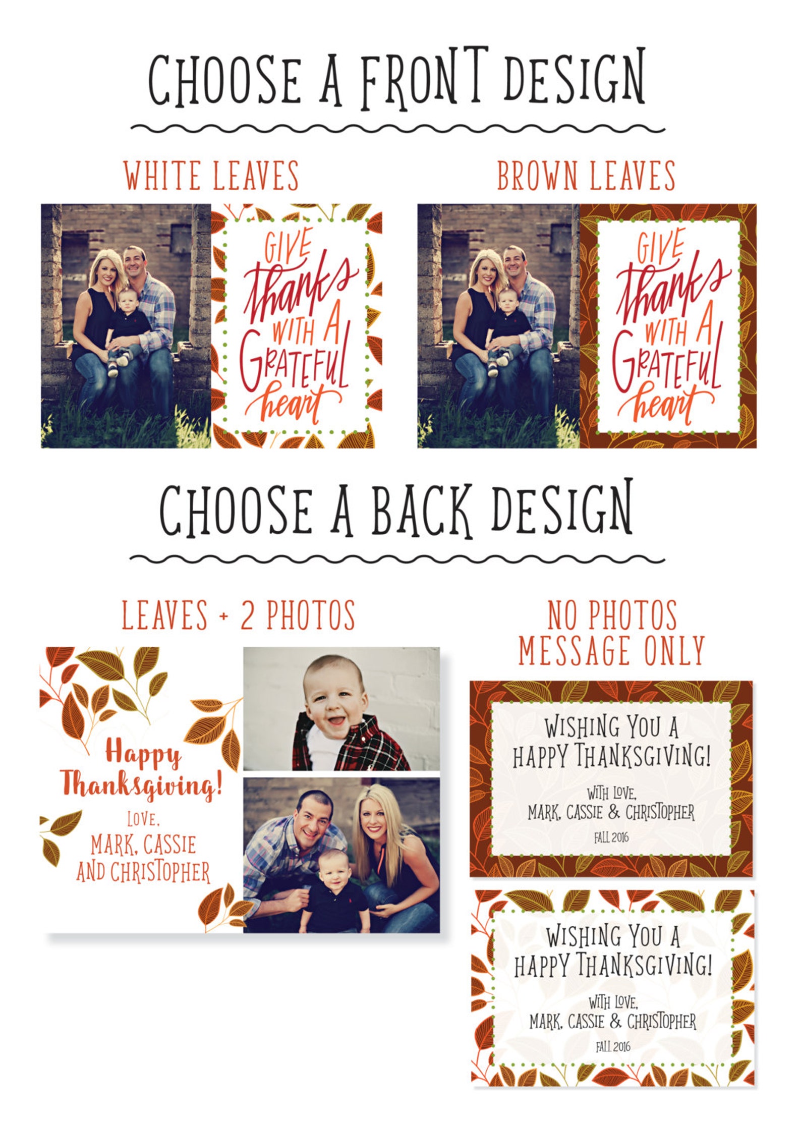 Thanksgiving Photo Card Thanksgiving Card Printable Fall - Etsy