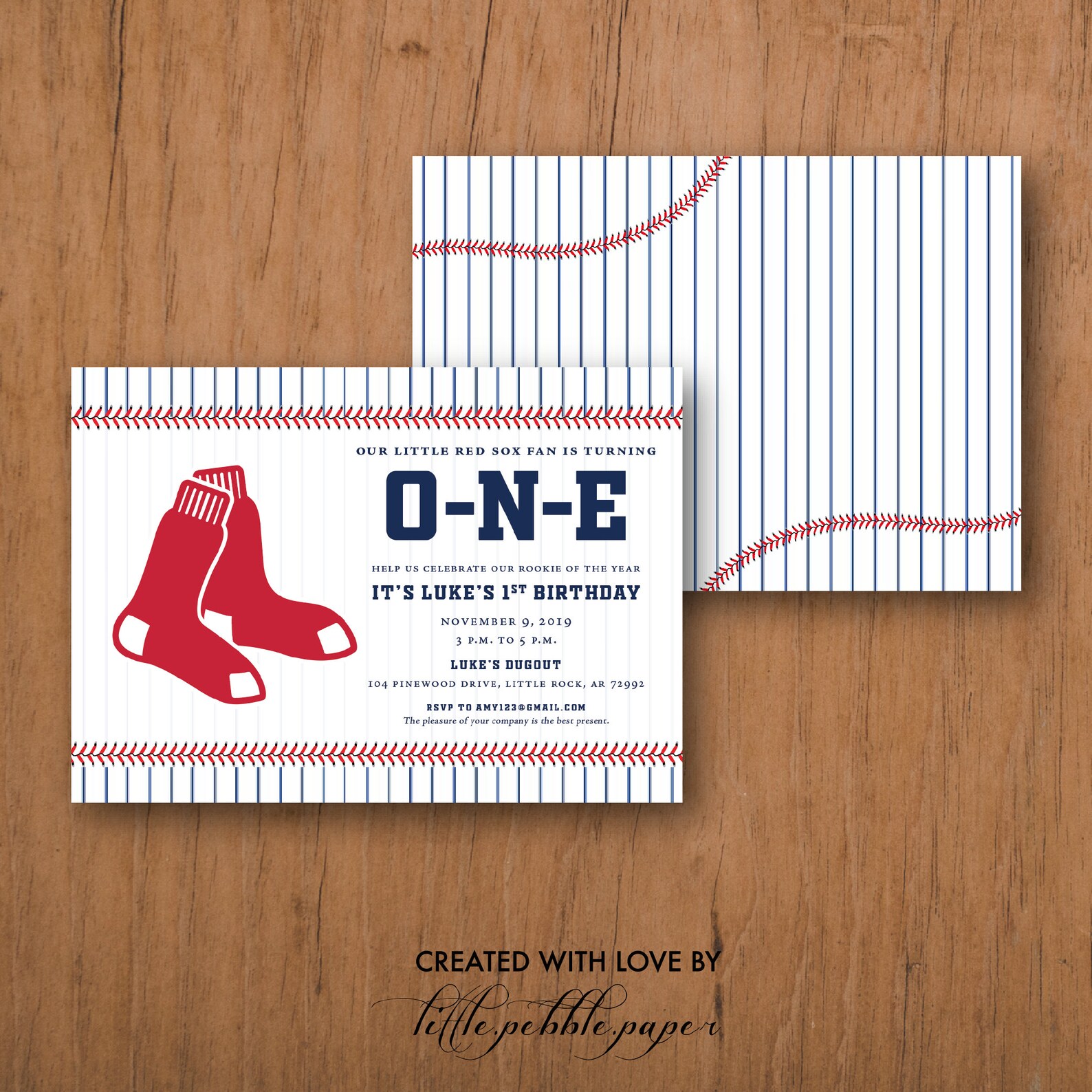 Red Sox Birthday Invitation: Baseball Theme Party (printable) - Etsy