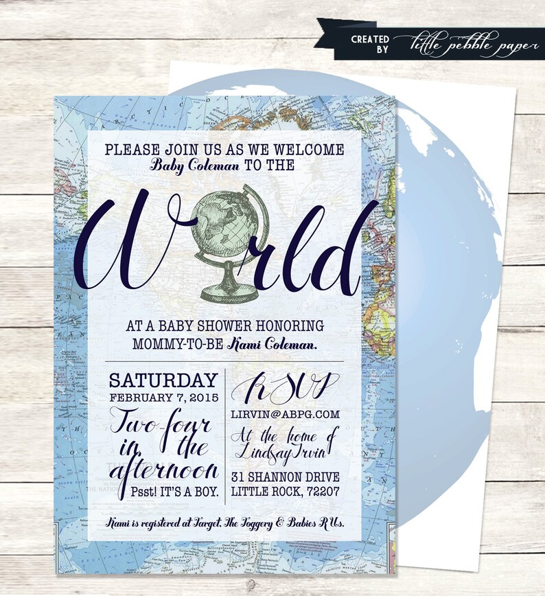 Diaper Raffle Printable Welcome to the World Baby Boy World | Etsy