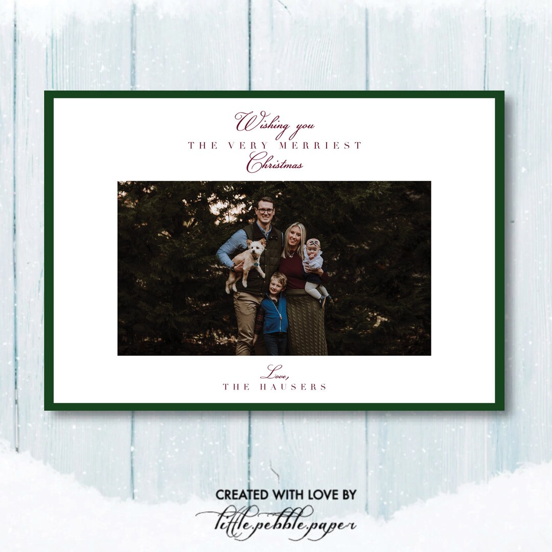 Classic Photo Christmas Cards, Preppy Christmas Card, Preppy Family ...