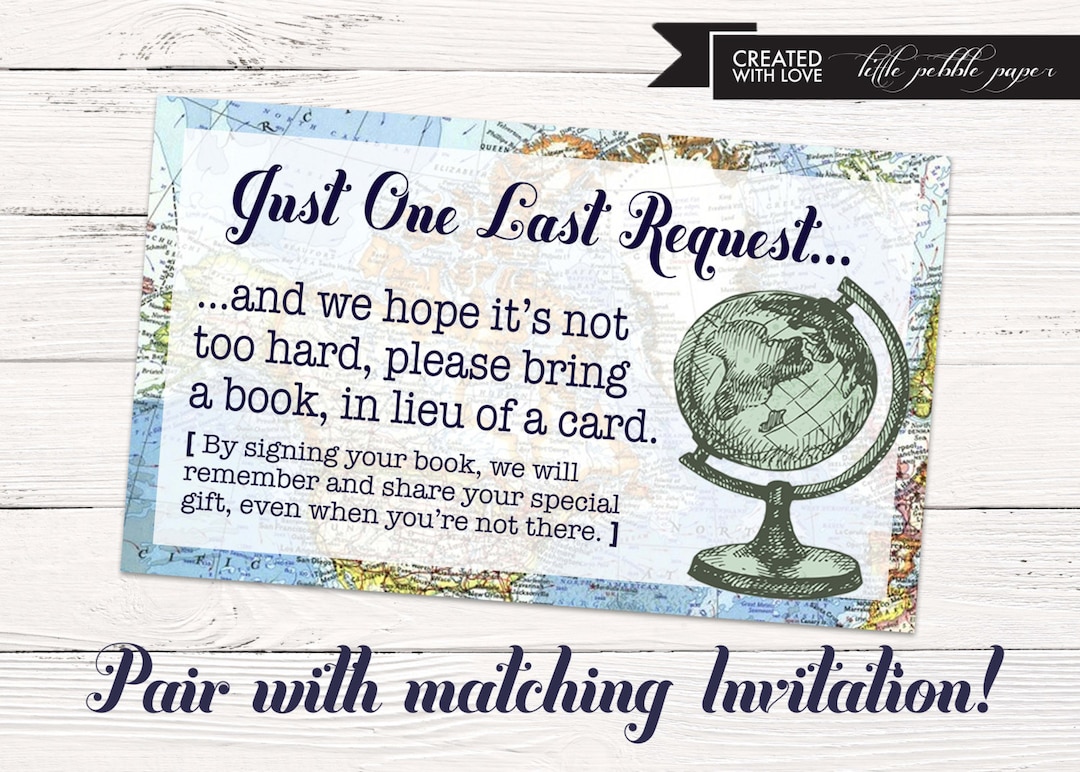 Bring a Book Instead of a Card Insert, Welcome to the World, in Lieu Of ...