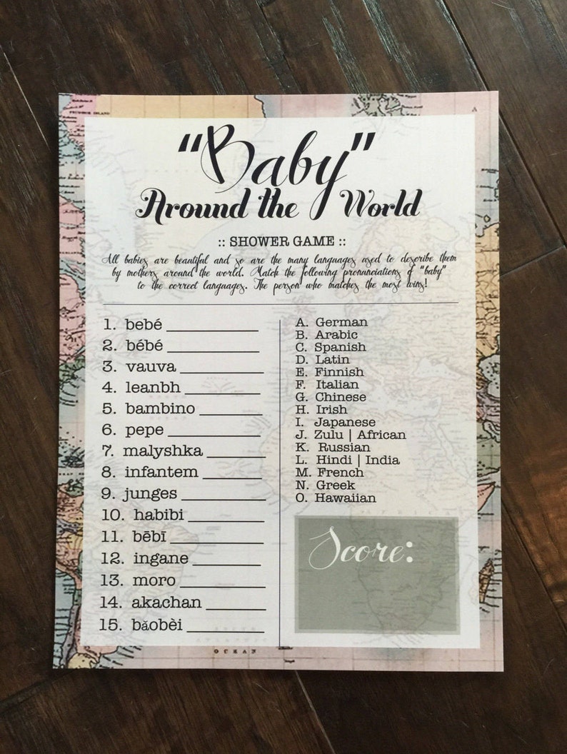 Advice for Mommy-to-be Card: World Map Baby Shower (PDF Printable) - Etsy