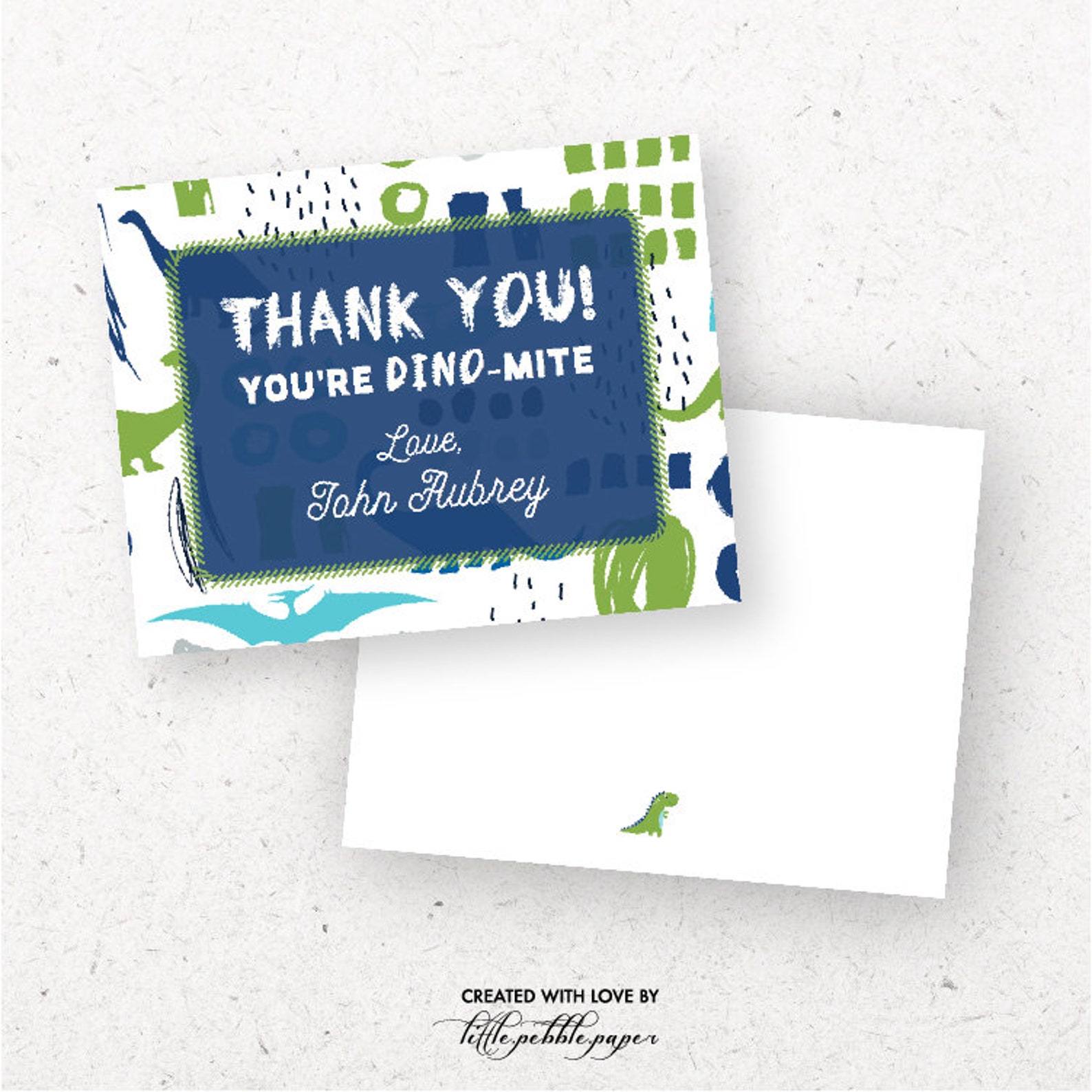 Dinosaur Party Thank You Notes Dinosaur Birthday Thank Yous | Etsy