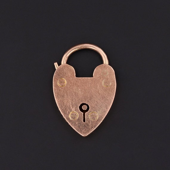 9ct gold padlock heart - Gem