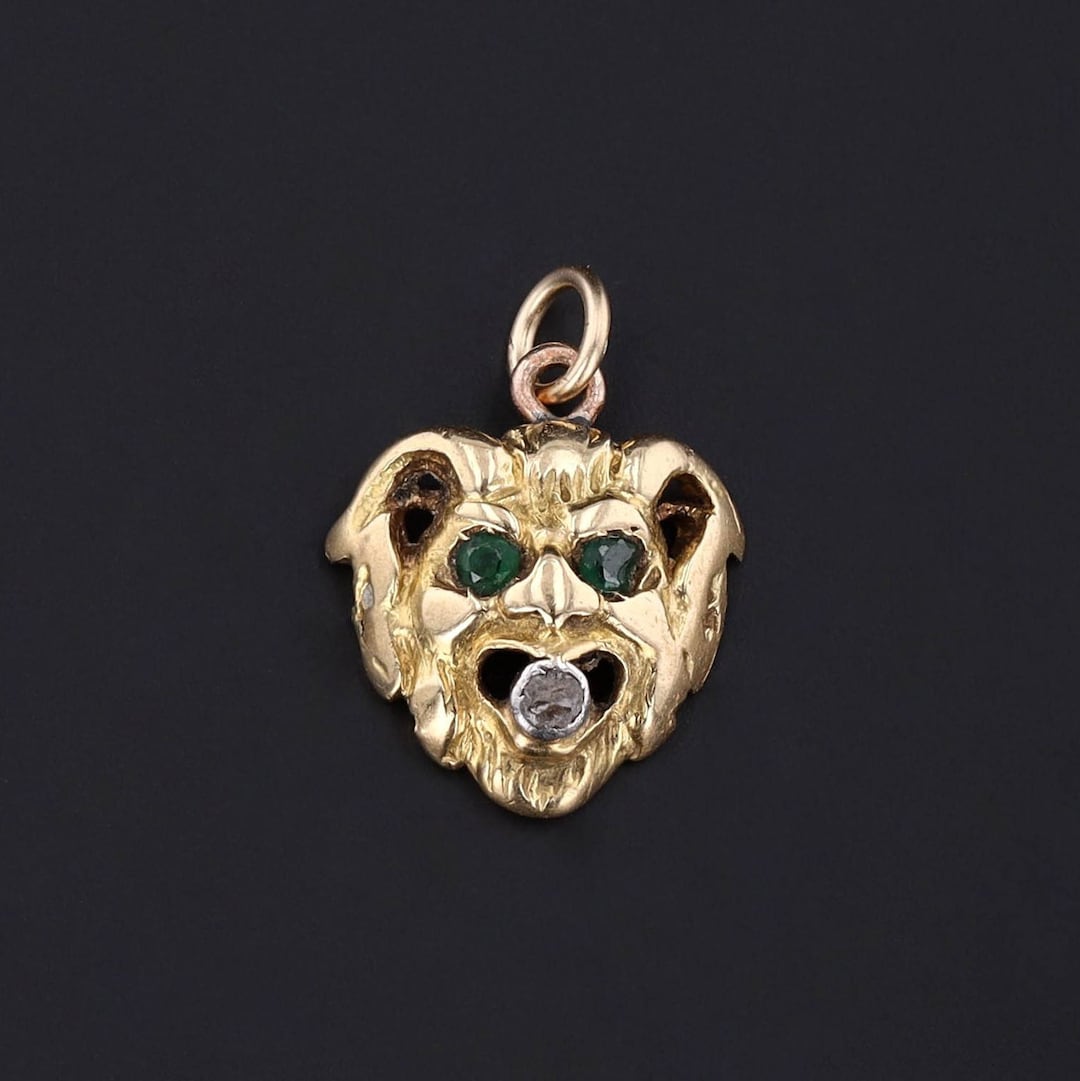 Victorian Gargoyle Charm of 18k Gold - Etsy