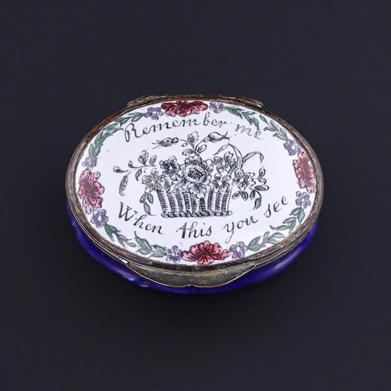 Antique Georgian Enamel Patch Box - Gem
