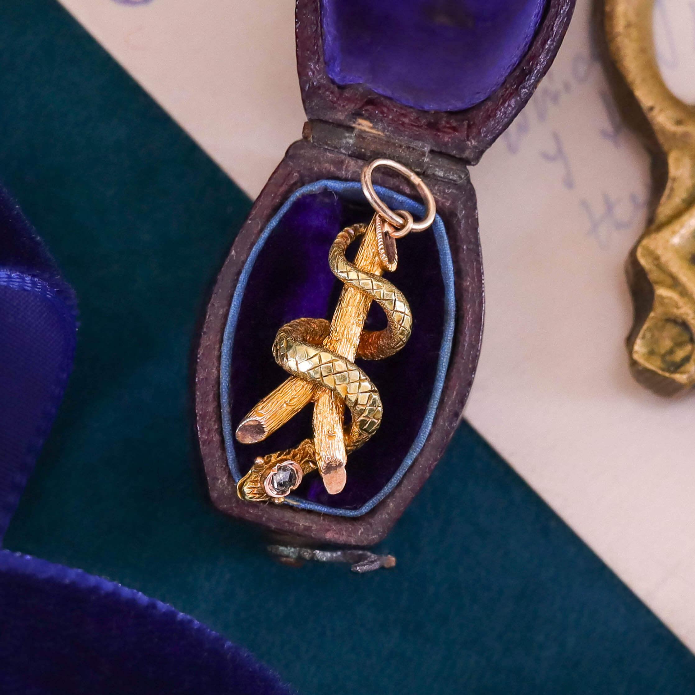 Victorian Snake Charm of 18k & 10k Gold - Etsy
