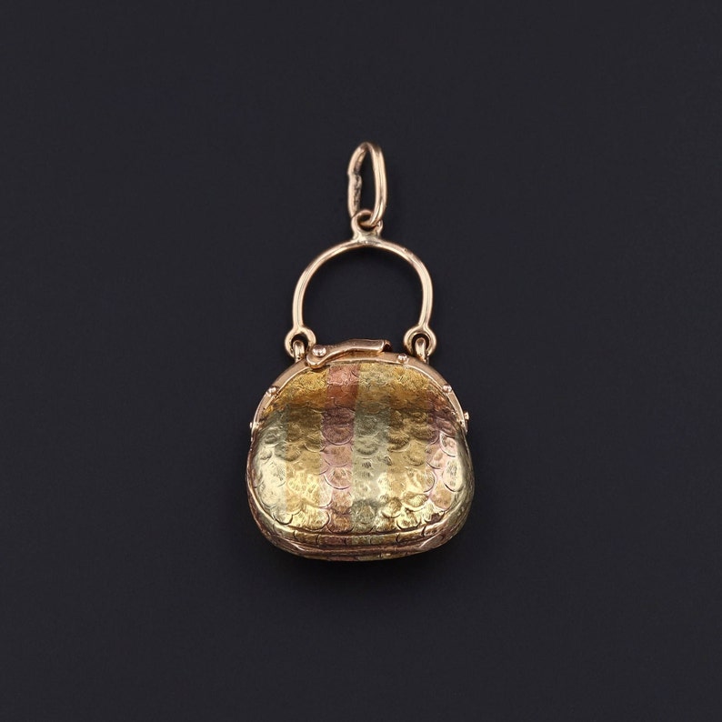 Antique Purse Locket of 14k Tri Color Gold - Etsy
