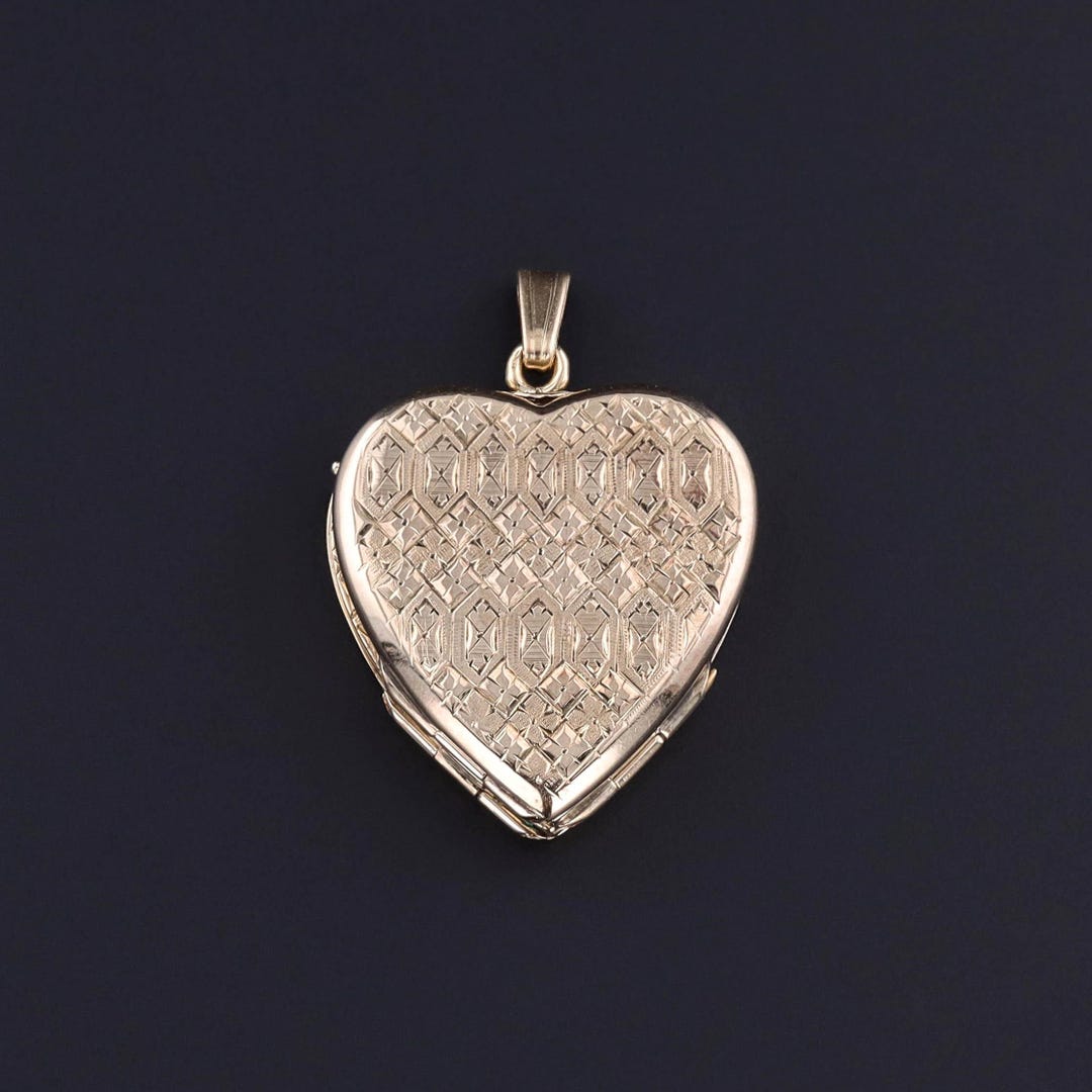 Antique Heart Locket of 14k Gold - Etsy