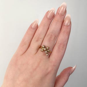 Pearl Cross Ring | Antique Pin Conversion Ring | Cross Ring | Religious ...