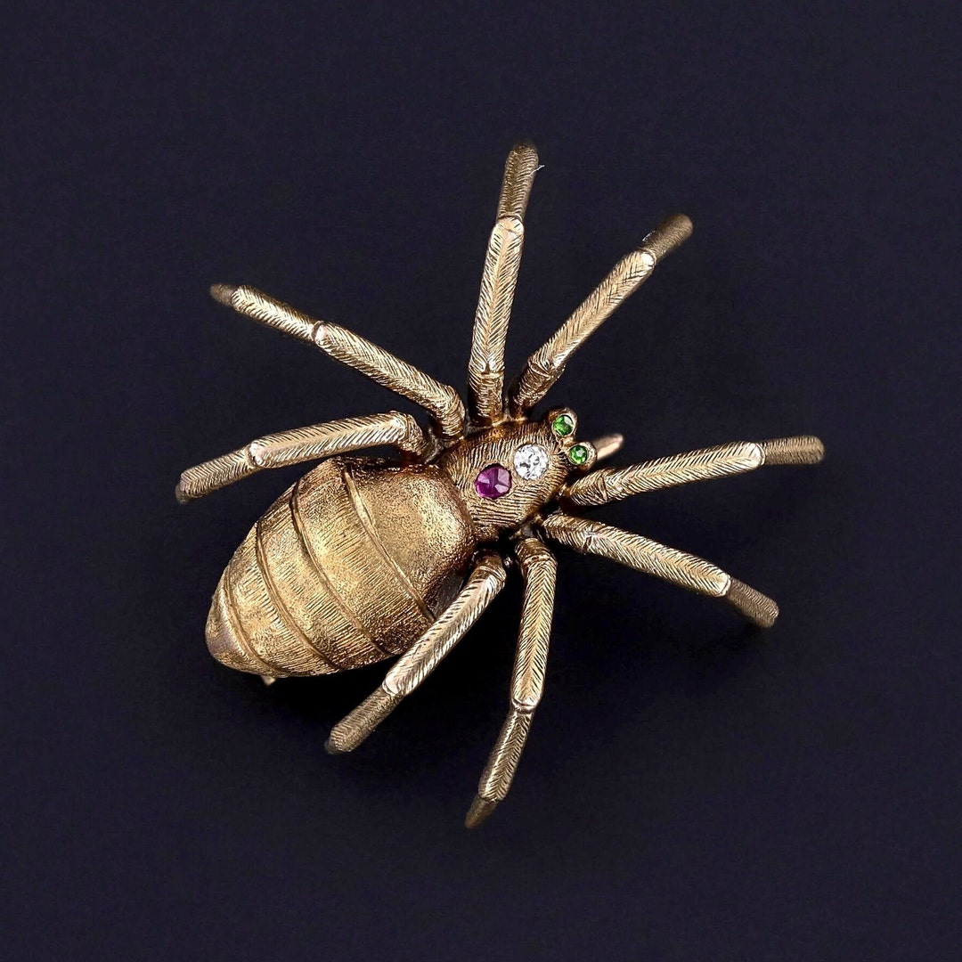 Antique Riker Brothers Spider Brooch - Etsy