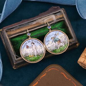 Antique French Revolution Button Earrings of 14k Gold - Etsy