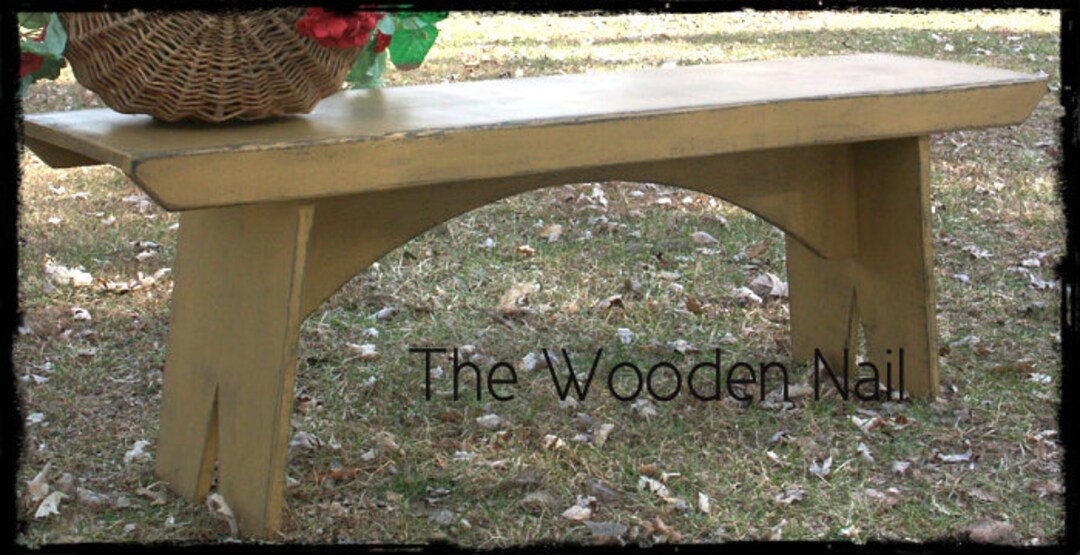 ETWN144 Primitive Bench With Half Moon Shape PATTERN/PLAN - Etsy