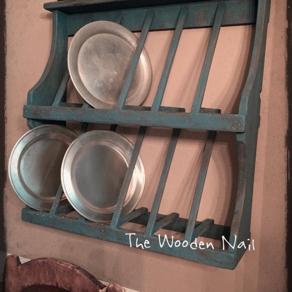 Wooden Plate Rack - Etsy