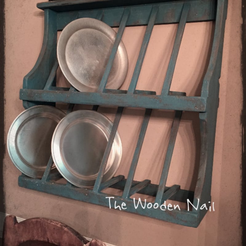 Wooden Plate Rack - Etsy