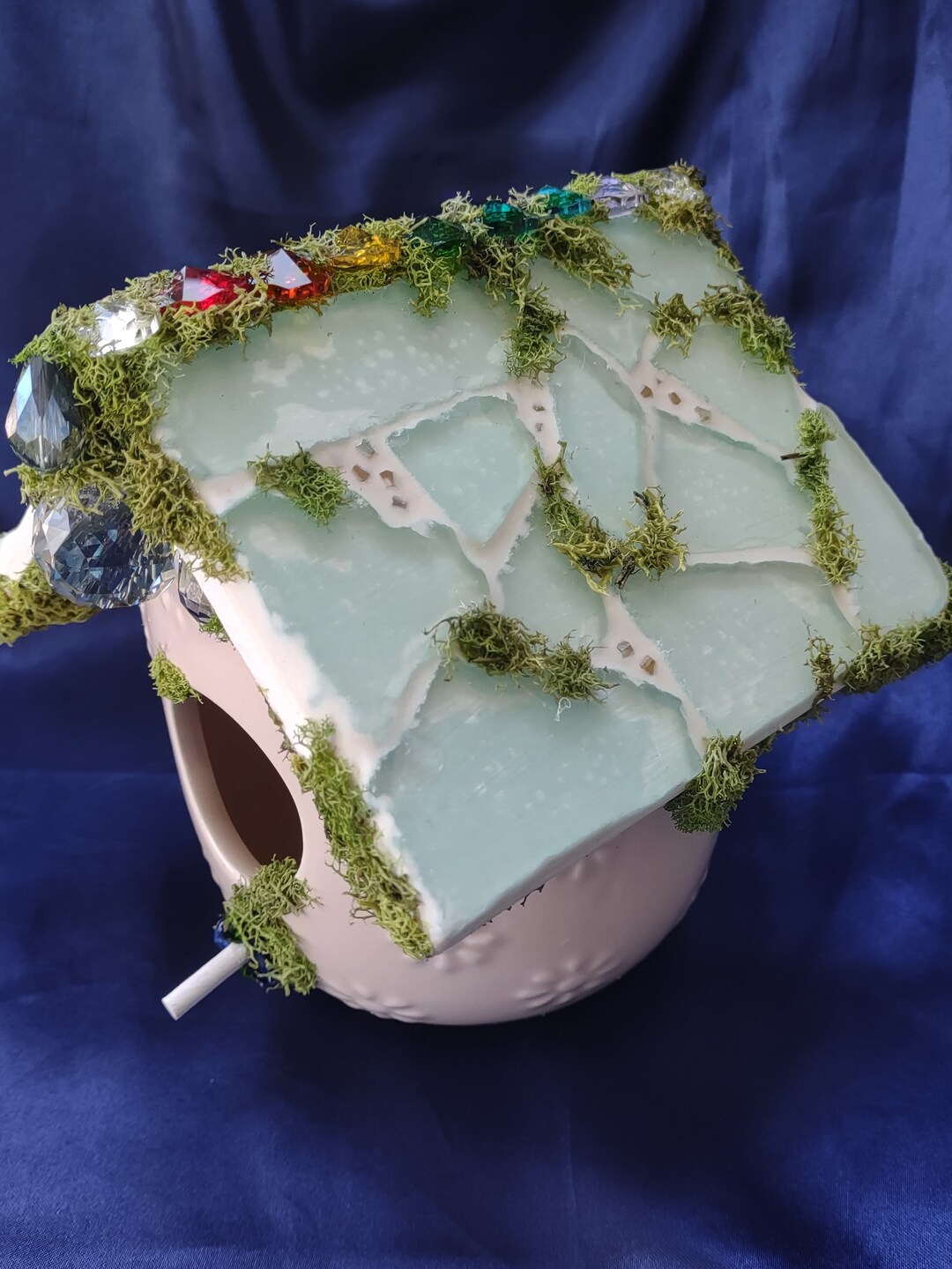 Rainbow Cottagecore Birdhouse, Ceramic Birdhouse Decor, Whimsical Home ...