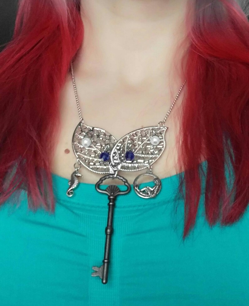 Mermaid Necklace, Underwater Key Necklace, Under the Sea Necklace ...