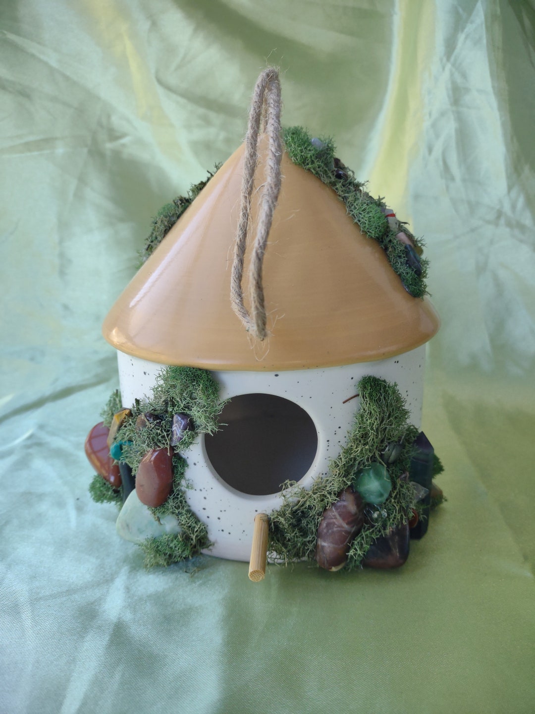 Indoor Cottagecore Birdhouse Decor, Crystal Birdhouse Decor, Whimsical ...