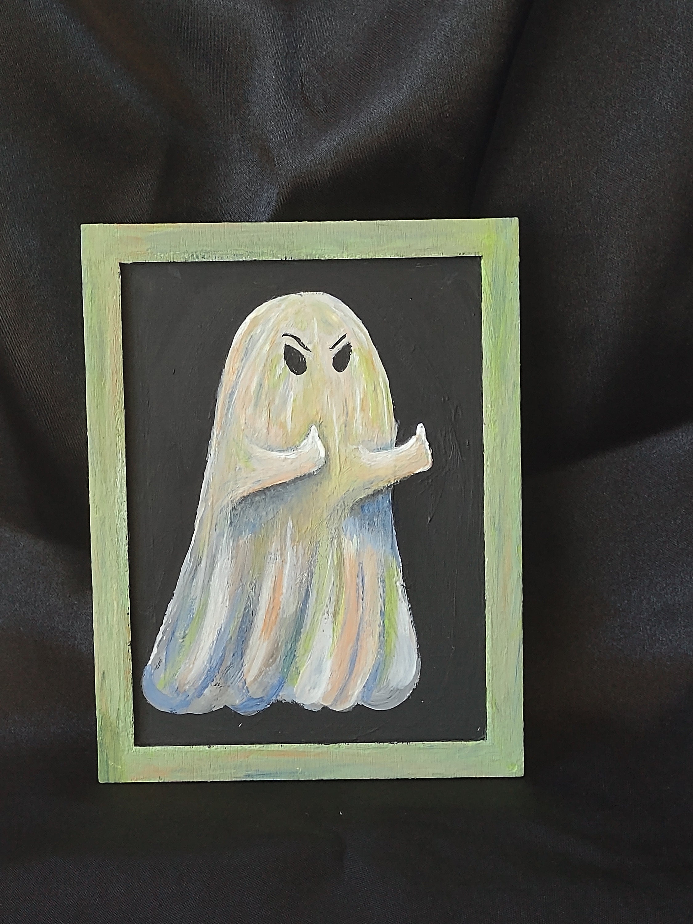 Attitude Ghost Acrylic Painting Angry Ghost Acrylic Painting - Etsy