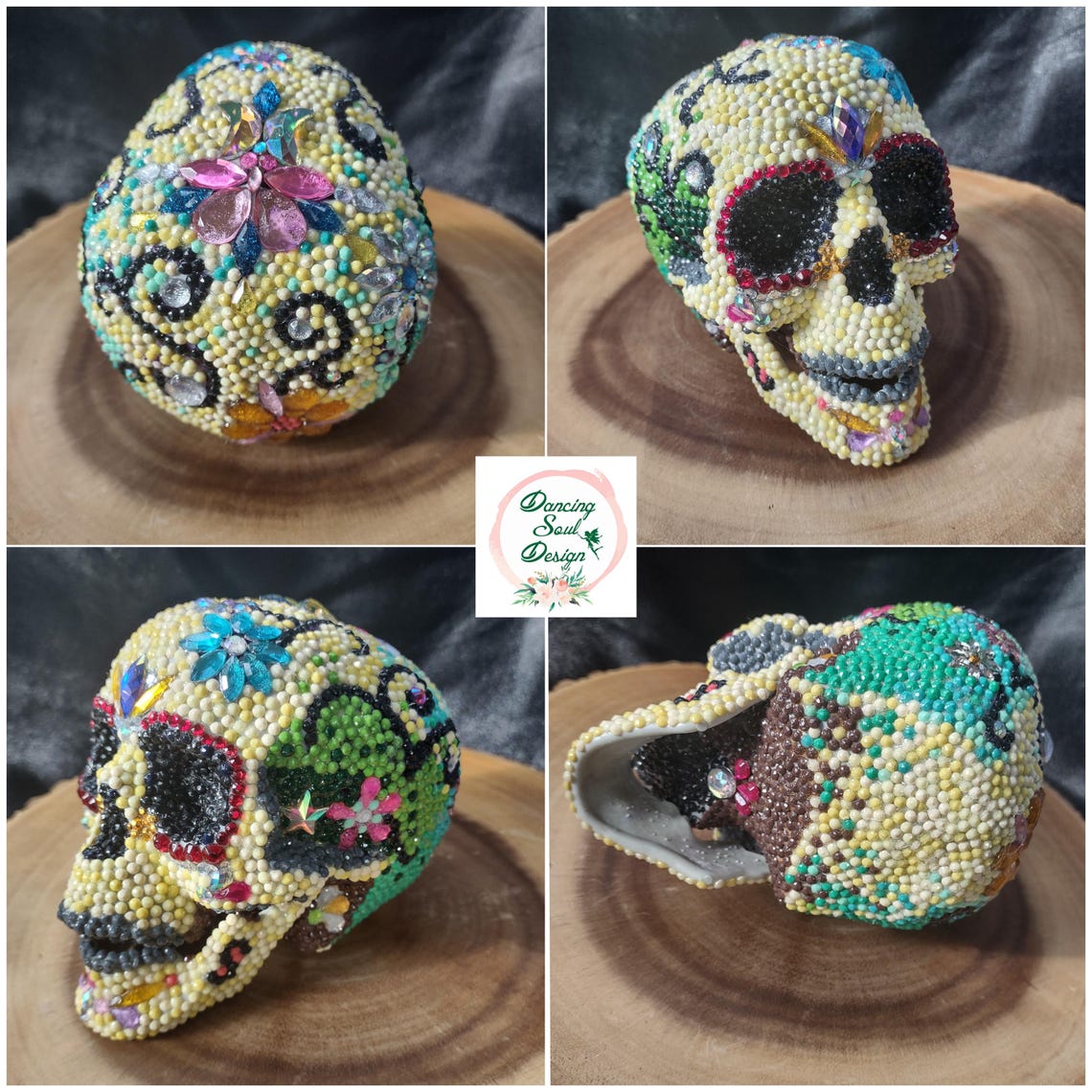 Bejewelled Skull, Gem Skull, Sparkle Skeleton Head, Bling Skull - Etsy