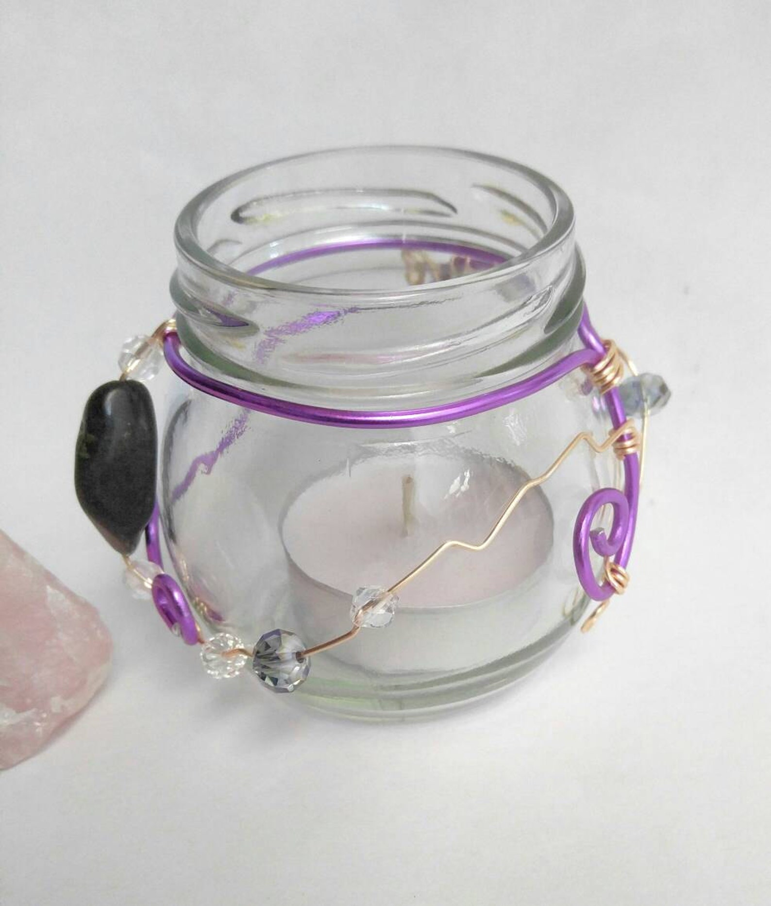 Tea Light Candle Holder, Upcycle Home Decor, Upcycle Candle Holder ...