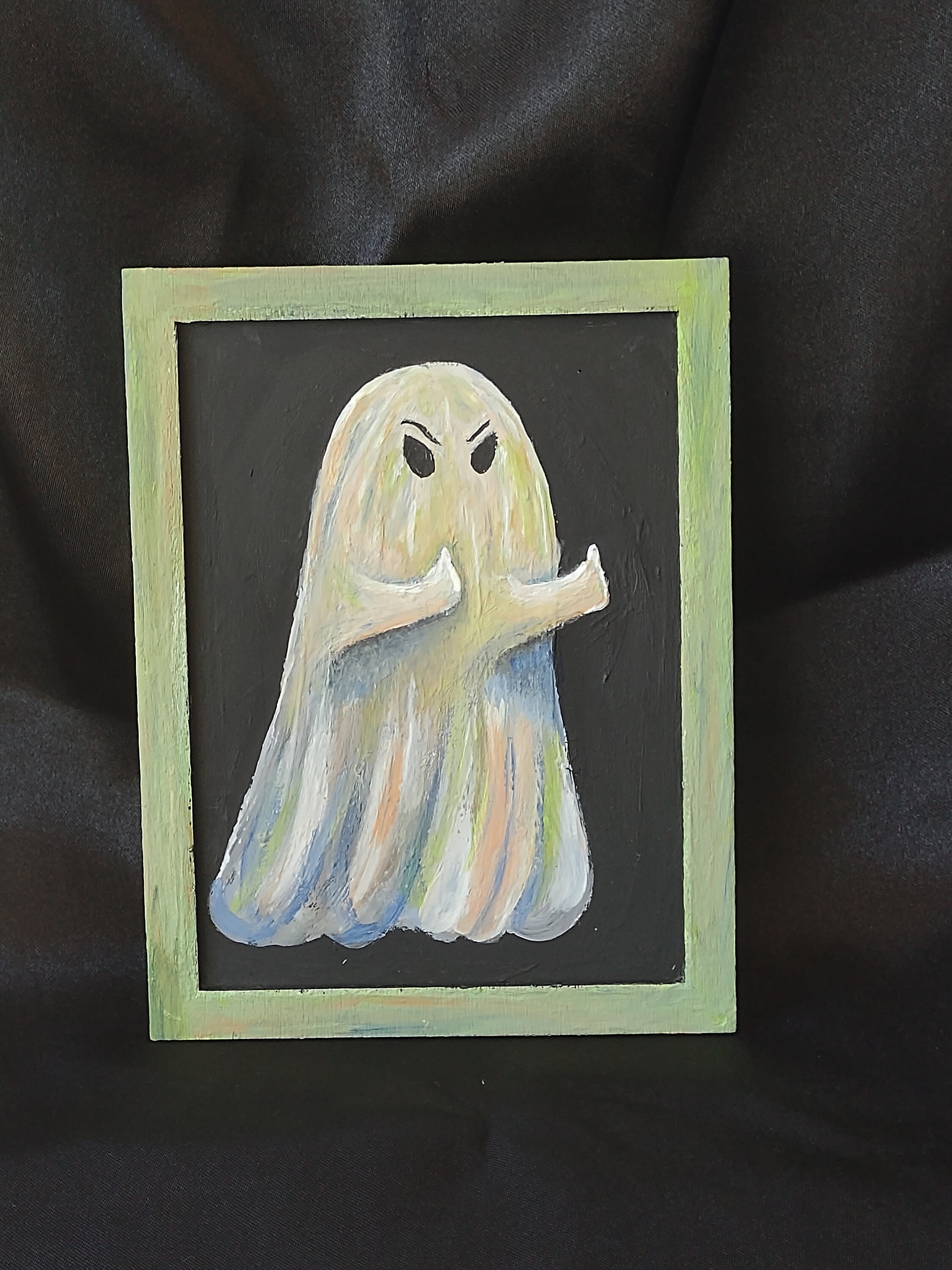 Attitude Ghost Acrylic Painting, Angry Ghost Acrylic Painting ...