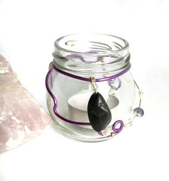 Tea Light Candle Holder, Upcycle Home Decor, Upcycle Candle Holder ...