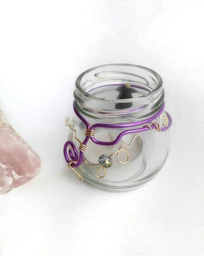 Tea Light Candle Holder, Upcycle Home Decor, Upcycle Candle Holder ...