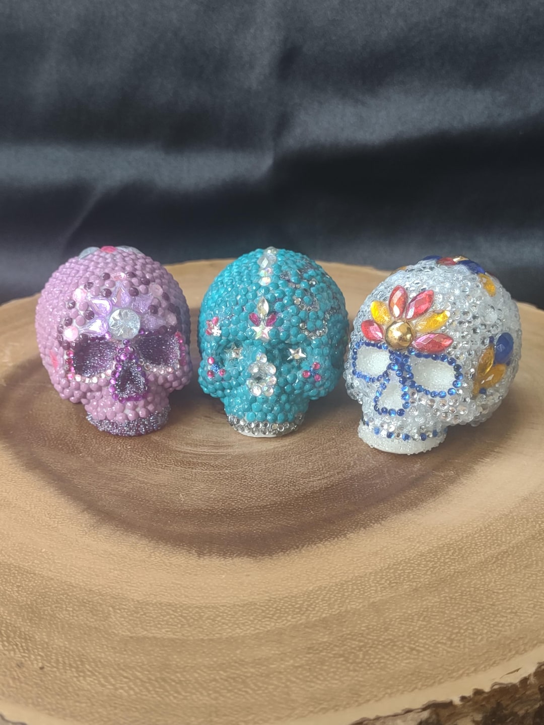 Small Gemstone Skull, Crystal Skull, Bejeweled Bling Skull - Etsy