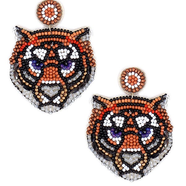 Tiger Earrings - Etsy