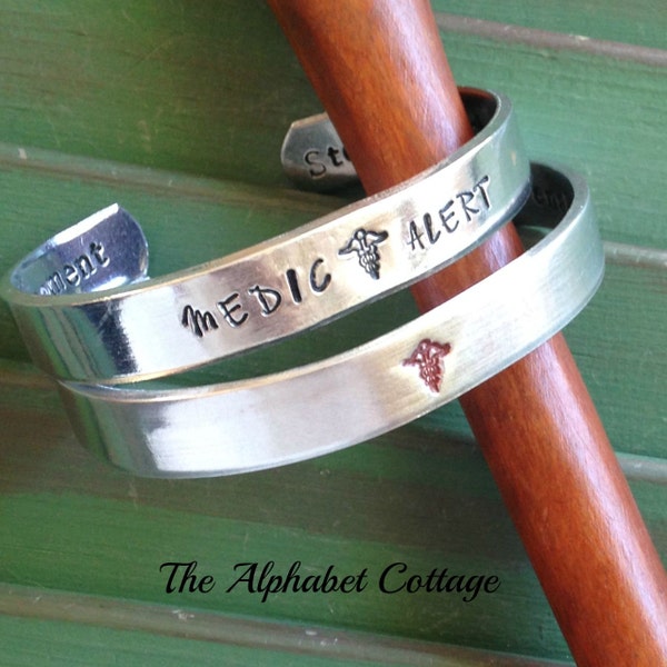 Cuff Medic Alert Bracelet - Etsy
