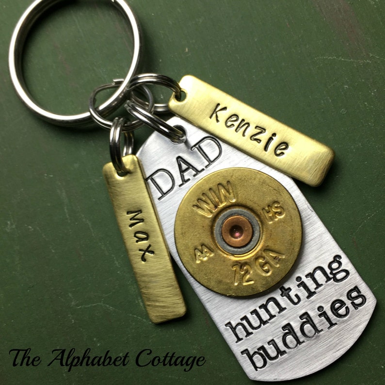 Dad's Hunting Buddies KeychainBullet KeychainKeychain | Etsy
