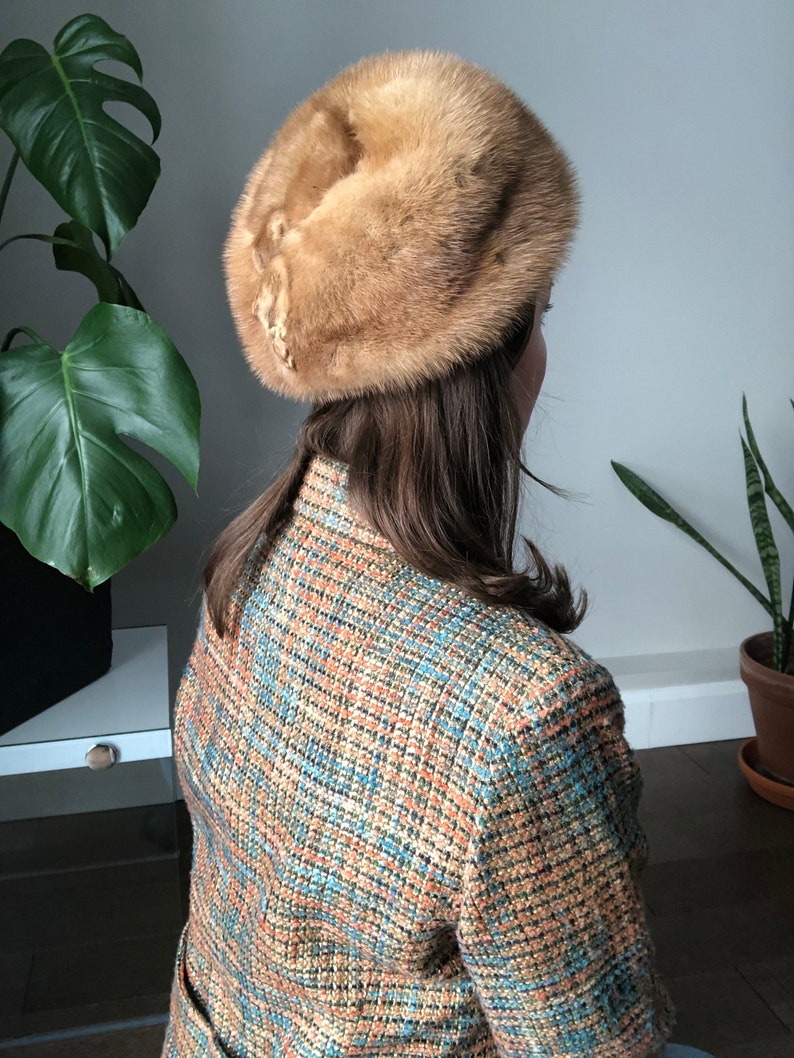 60's Genuine Mink Fur Round Hat With Mink Paws and Claws - Etsy Canada