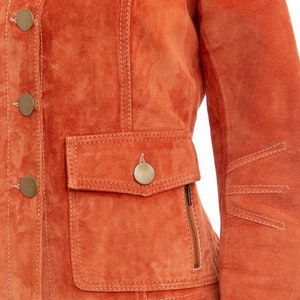 Y2K Danier Burnt Orange Suede Leather Fitted Jacket / Short Jacket / Lightweight / Size XS - Etsy