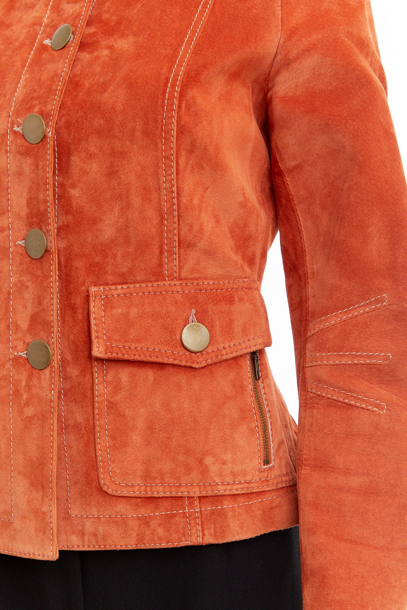 Y2K Danier Burnt Orange Suede Leather Fitted Jacket / Short - Etsy Canada